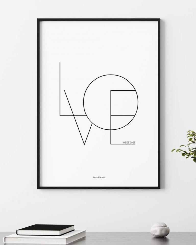 Geometric Love | Giftidea | PRYND | Customizable Poster