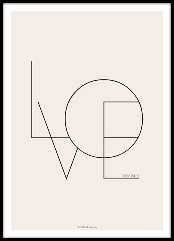 Geometric Love | Giftidea | PRYND | Customizable Poster